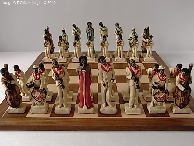 Jazz Hand Painted Theme Chess Set